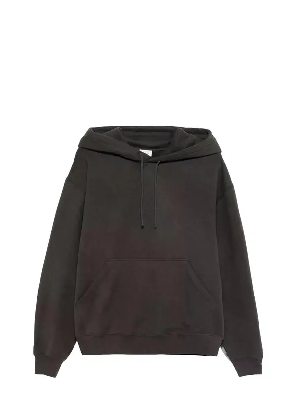 Saint Laurent Logo-embroidered Hoodie - Grey