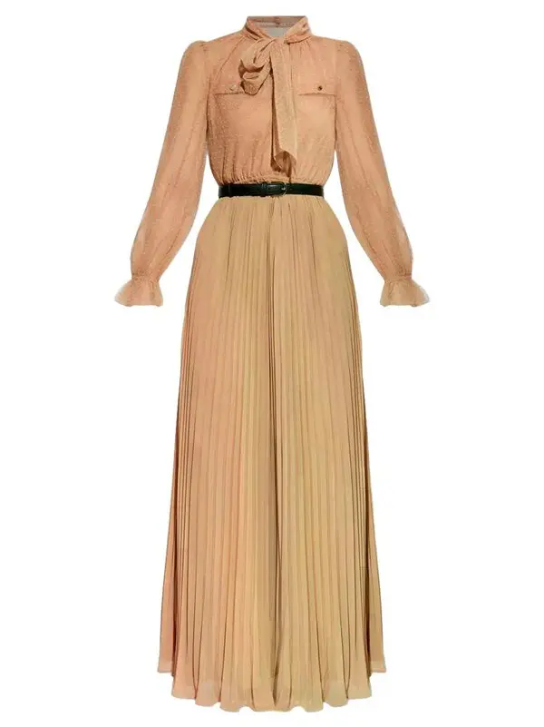 SELF-PORTRAIT Long-sleeved Dress - Neutrals