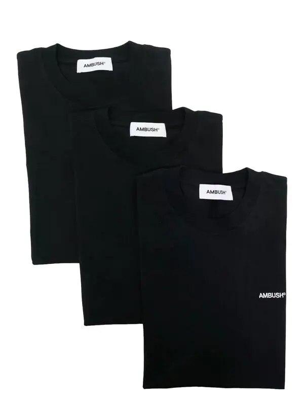 AMBUSH Logo-embroidered T-shirt Set - Black