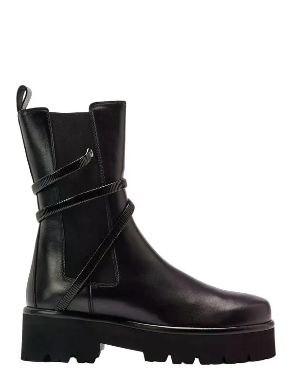 Rene Caovilla Juniper Leather Boots - Black
