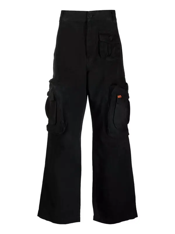 Heron Preston Straight-leg Multiple-pocket Trousers - Black