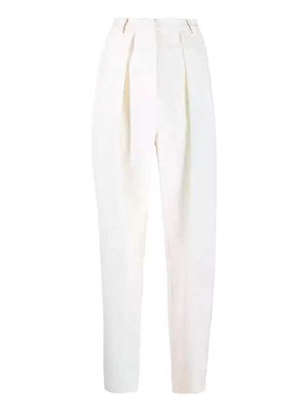 Magda Butrym Tapered High-waisted Trousers - Neutrals