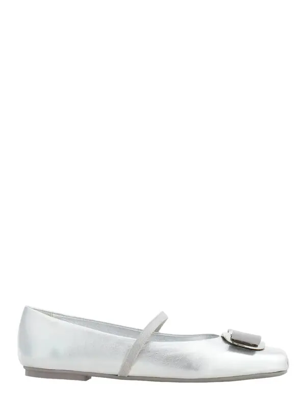 FERRAGAMO Vara Ballerina Shoes - Silver