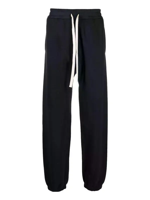 JIL SANDER Drawstring Cotton Track Pants - Blue