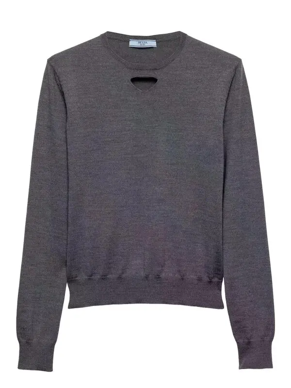 Prada Wool Crew-neck Sweater - Grey