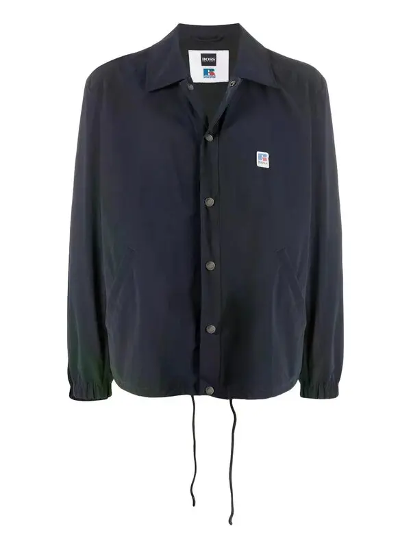 BOSS Logo-patch Lightweight Shirt Jacket - Blue