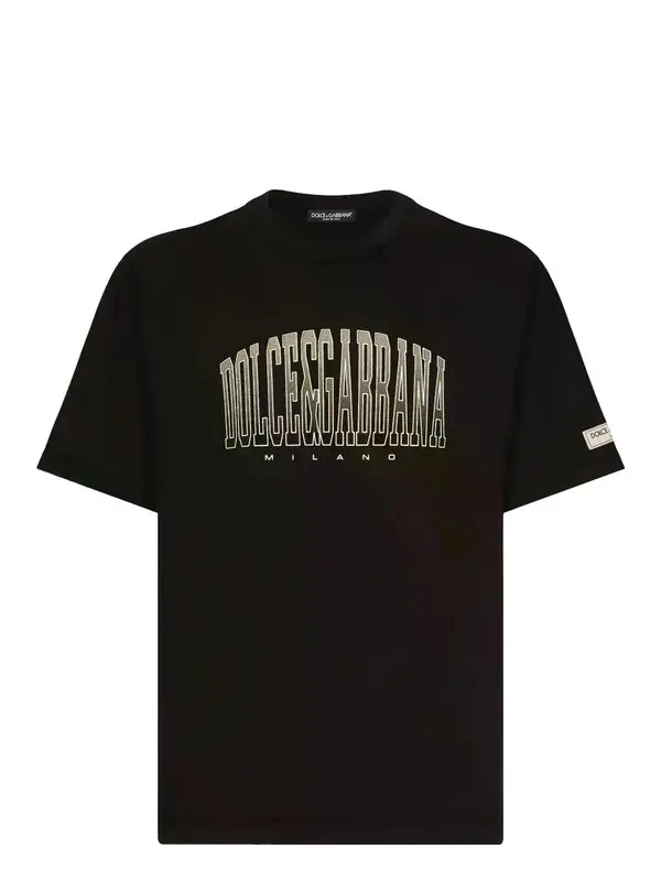 Dolce & Gabbana Logo-print Cotton T-shirt - Black