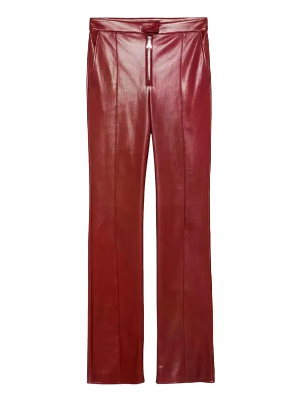Patrizia Pepe Faux-leather Trousers - Red