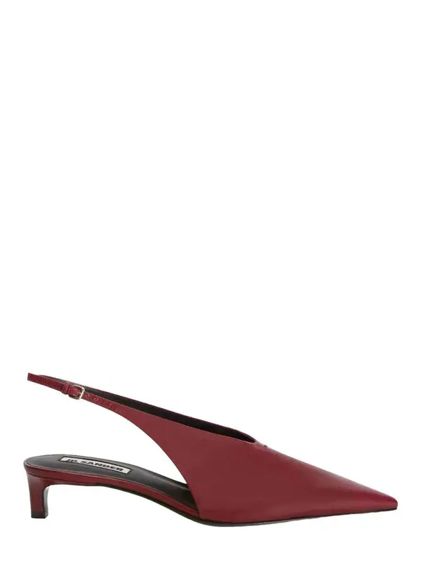 JIL SANDER Leather Pumps With Buckle Fastening - Red