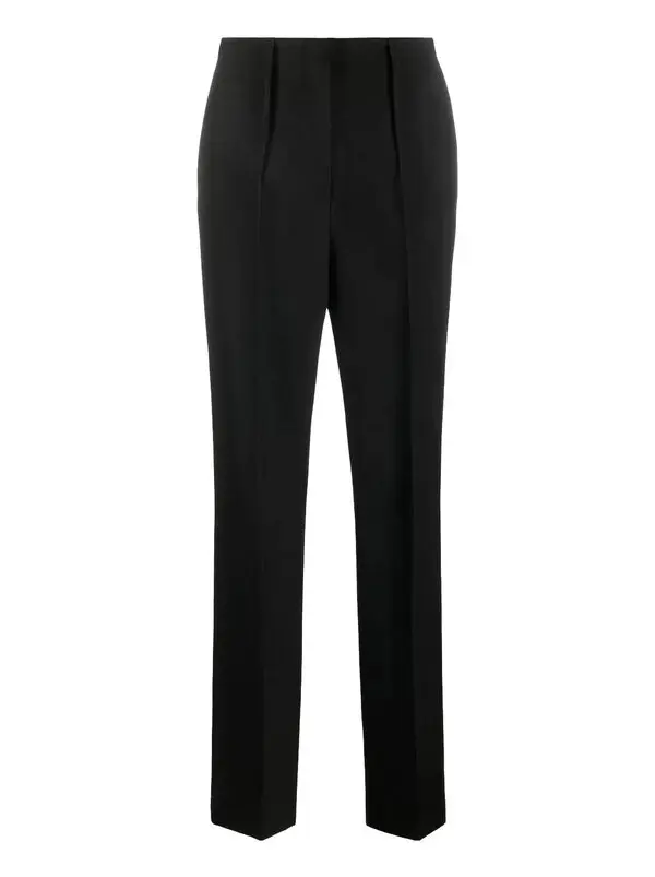 Fendi Tailored Virgin Wool Slim-cut Trousers - Black