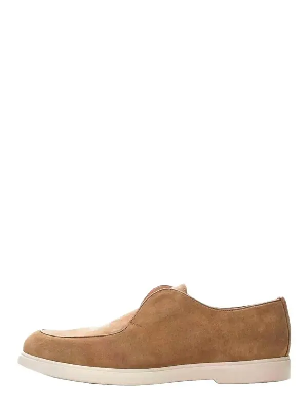 POCHE PARIS Suede Loafers - Neutrals