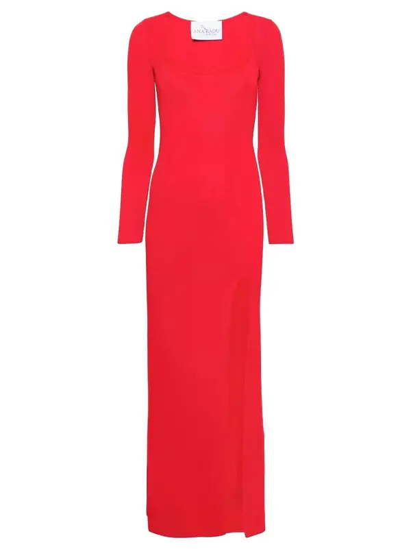 ANA RADU Knitted Maxi Dress - Red