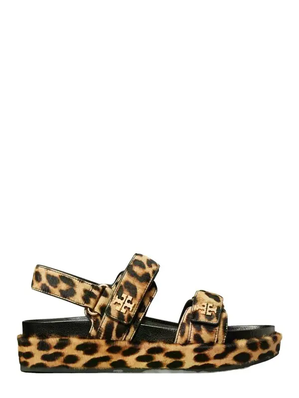 Tory Burch Kira Leopard Sandals - Neutrals