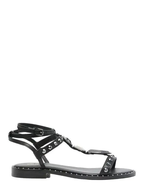 Ash Penny Buckled Sandals - Black