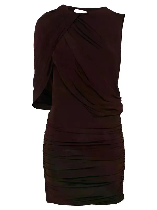 Magda Butrym Asymmetric Draped Mini Dress - Red
