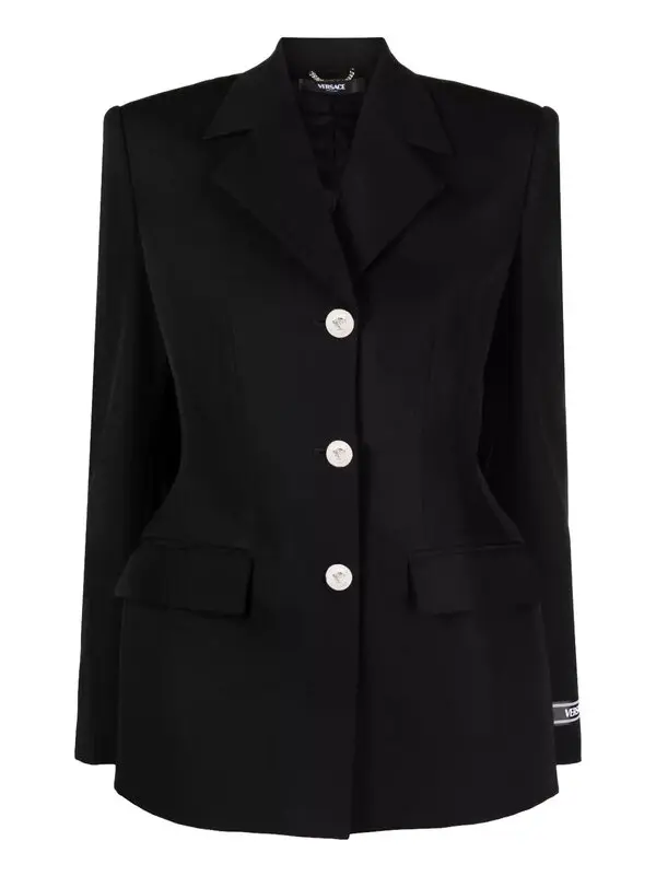 Versace Hourglass Single-breasted Blazer - Black