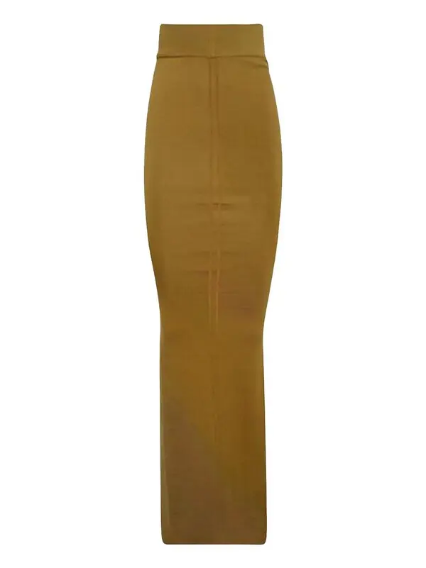 Rick Owens Pillar Maxi Skirt - Brown