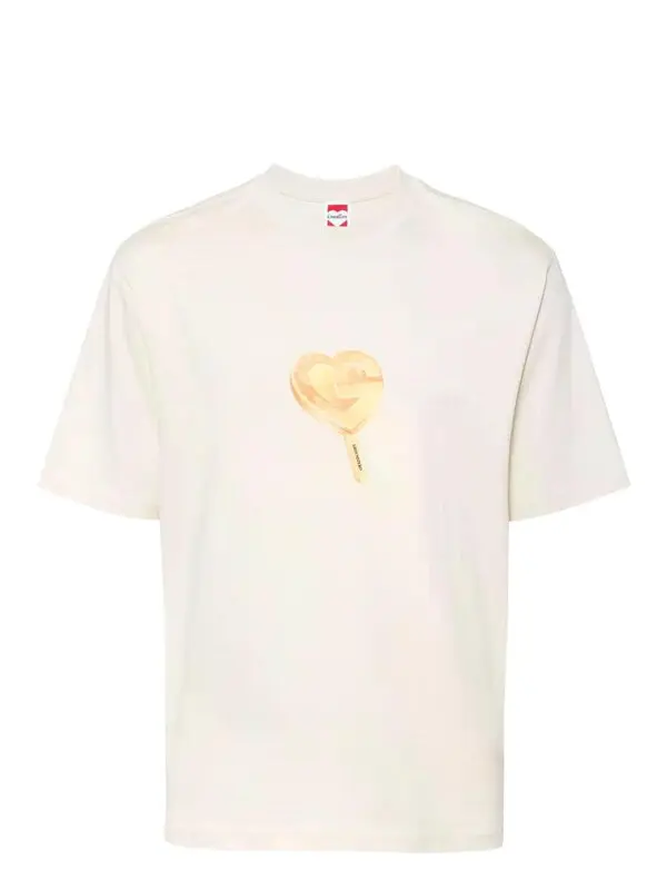 GROUND ZERO Logo-print Cotton T-shirt - Neutrals