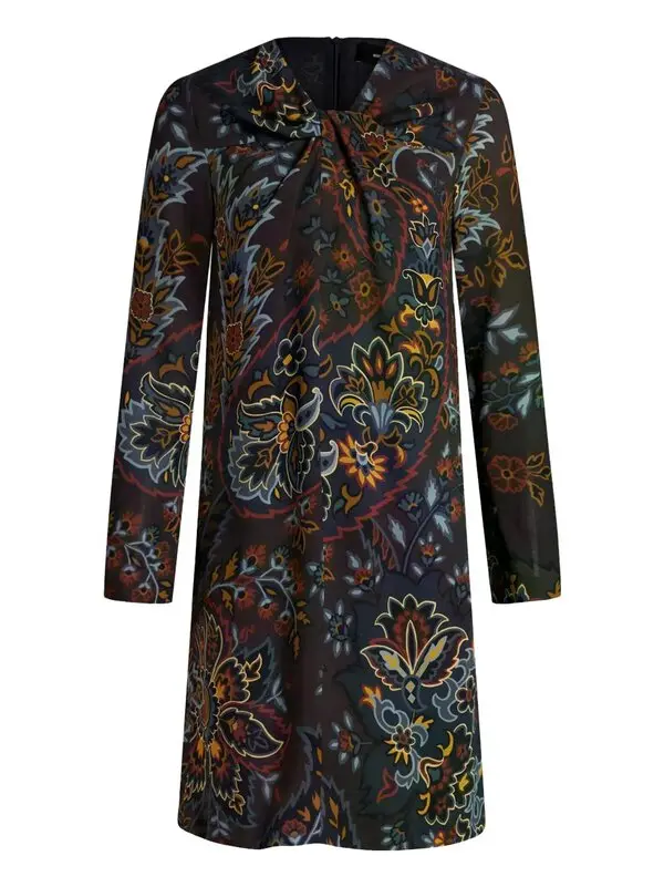 Etro Paisley Print Tunic Dress - Black