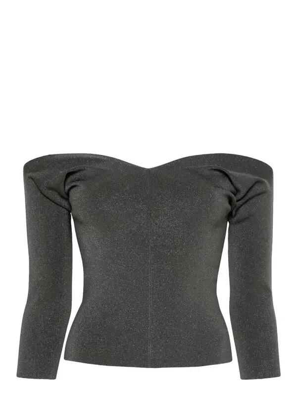 MRZ Lurex Knitted Top - Grey