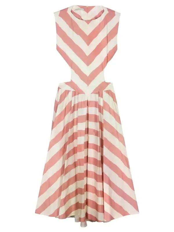 Philosophy Di Lorenzo Serafini Striped Midi Dress - Pink