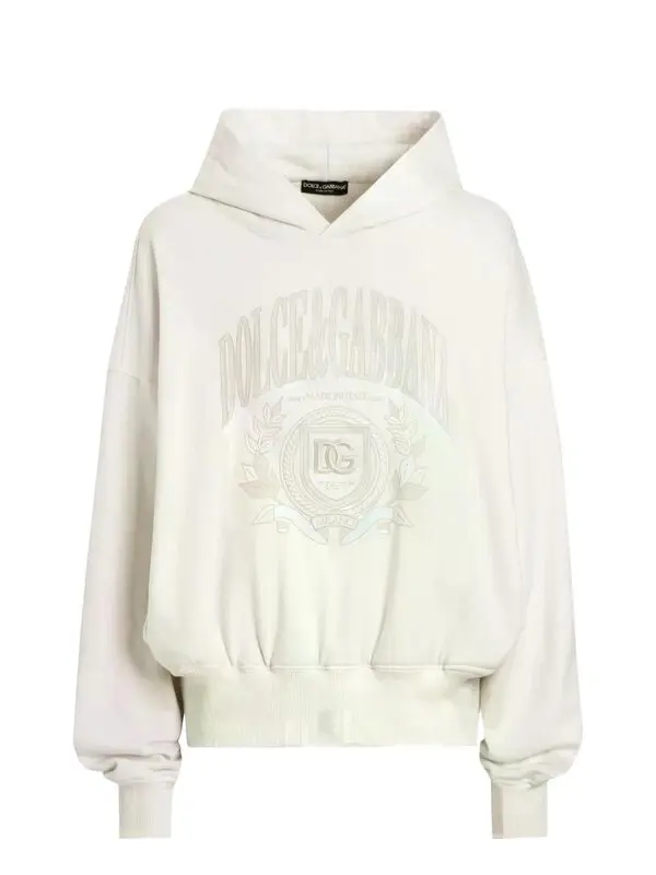Dolce & Gabbana Logo-print Hoodie - Neutrals