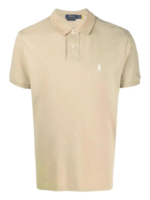 Polo Ralph Lauren Logo-embroidered Polo Shirt - Neutrals