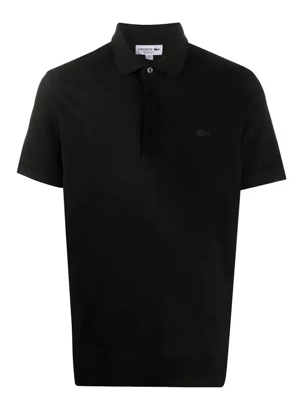 Lacoste Logo Patch Polo Shirt - Black