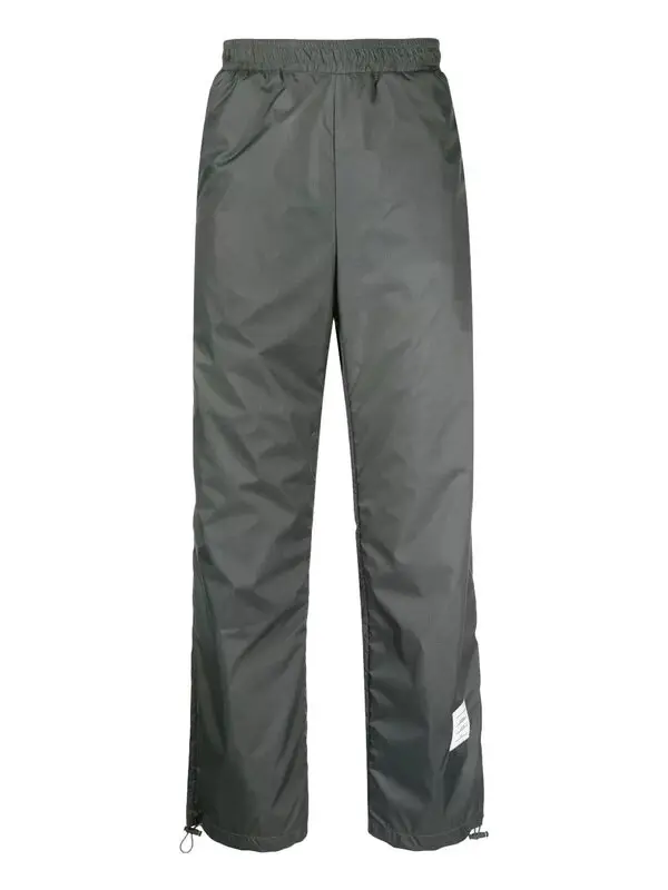 Thom Browne Logo-patch Sheer-ripstop Track Pants - Grey