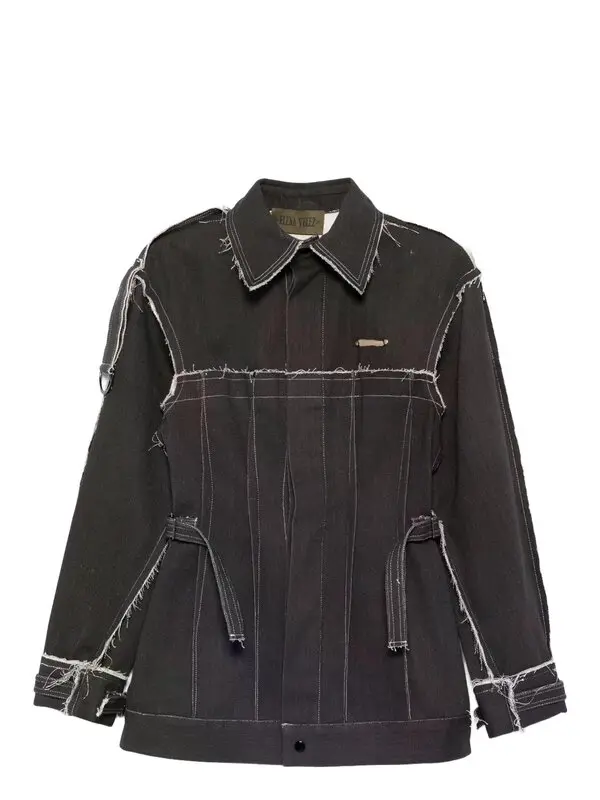 ELENA VELEZ Darted Denim Jacket - Grey
