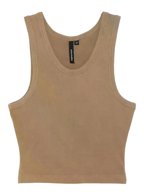 ENTIRE STUDIOS Cropped Tank Top - Green