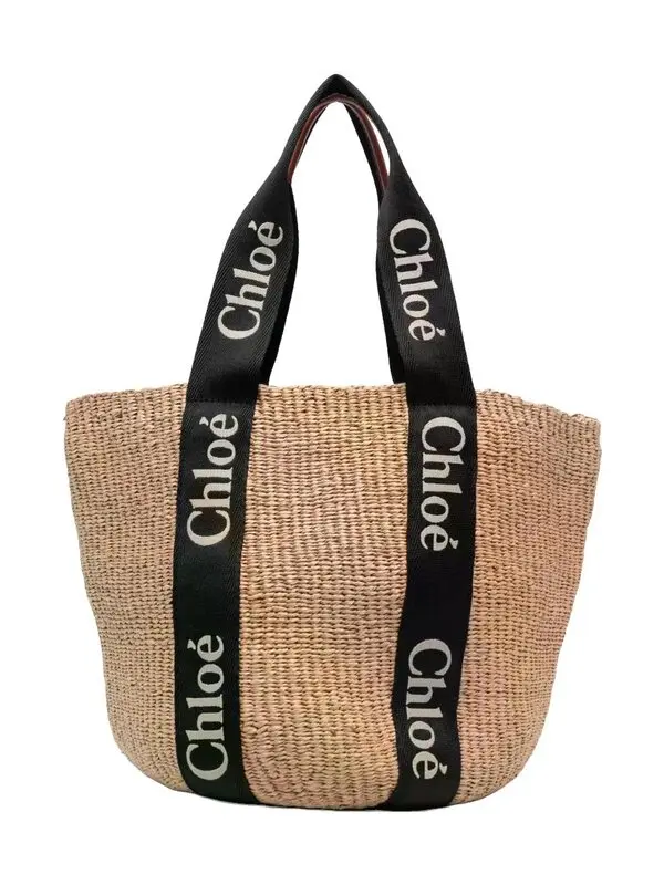 Chloé Woody Logo-strap Tote Bag - Neutrals