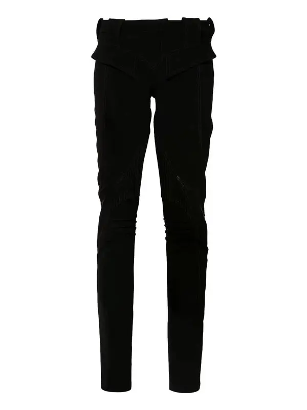 MUGLER Zipped Scuba Trousers - Black