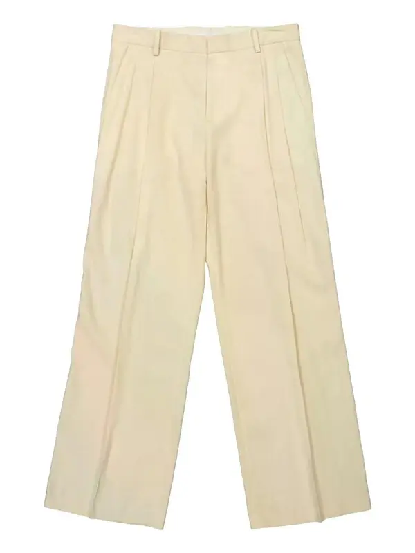 Helmut Lang Pressed-crease Straight Trousers - Neutrals