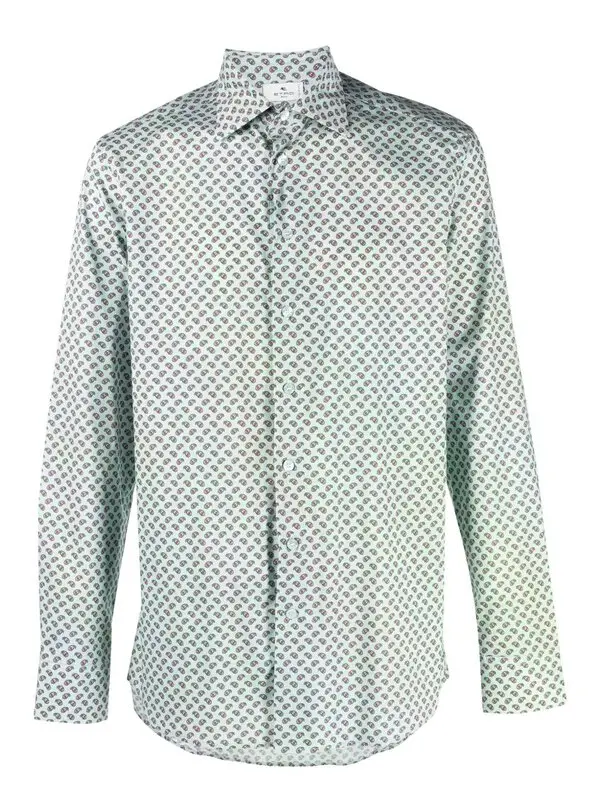 Etro Paisley-print Cotton Shirt - Blue