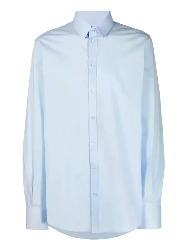 Dolce & Gabbana Gold-fit Cotton Shirt - Blue