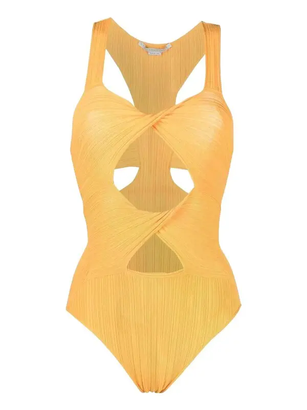 Stella McCartney Cut-out Knit Bodysuit - Orange