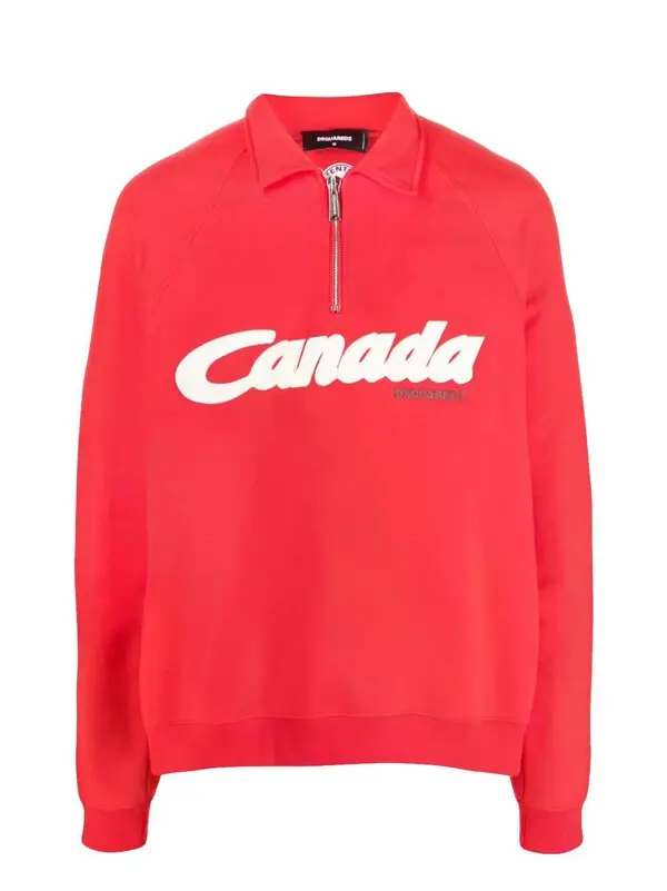 Dsquared2 Logo-print Cotton Sweatshirt - Red