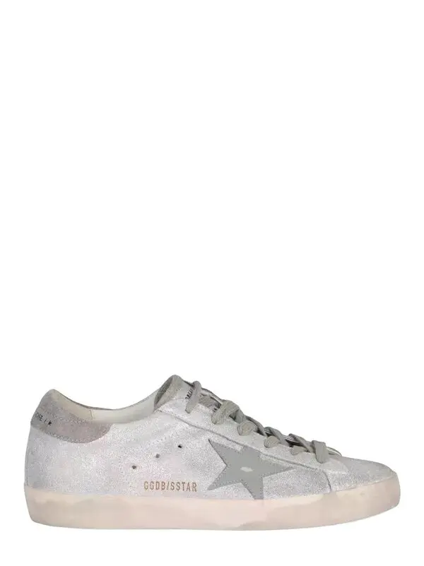 GOLDEN GOOSE Super-star Sneakers With Glitter Effect - Grey