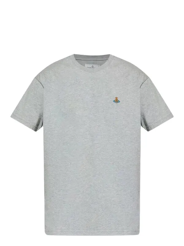 VIVIENNE WESTWOOD Embroidered-logo T-shirt - Grey