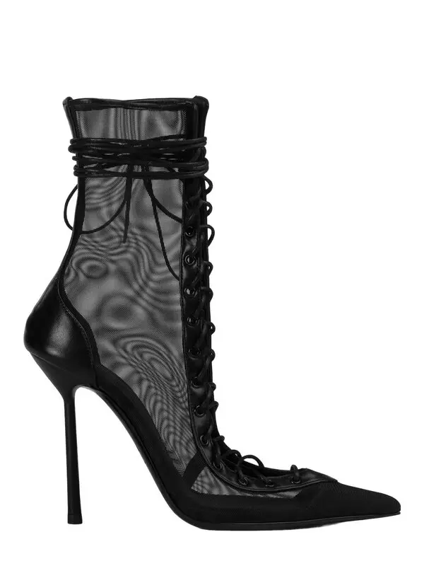 LE SILLA 120mm Colette Lace-up Boots - Black