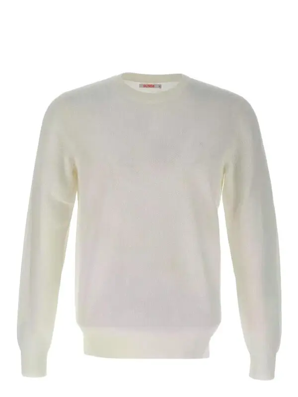 SUN 68 Cotton Crew Neck Jumper - Neutrals