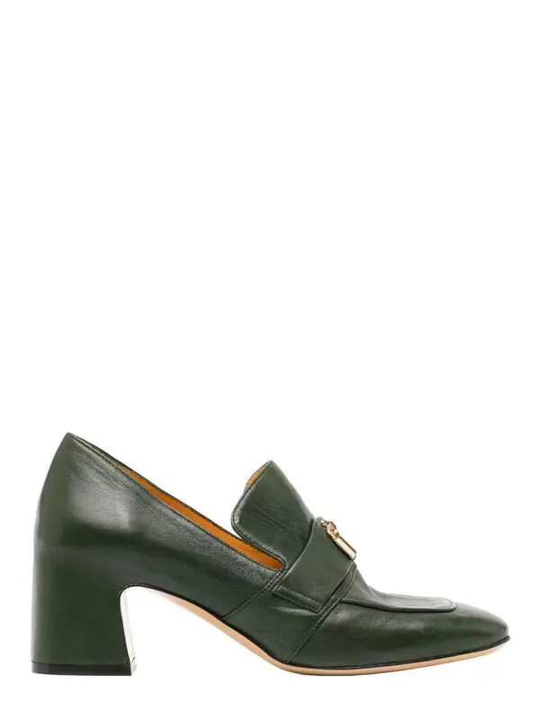 MADISON MAISON Lock 55mm Leather Pumps - Green