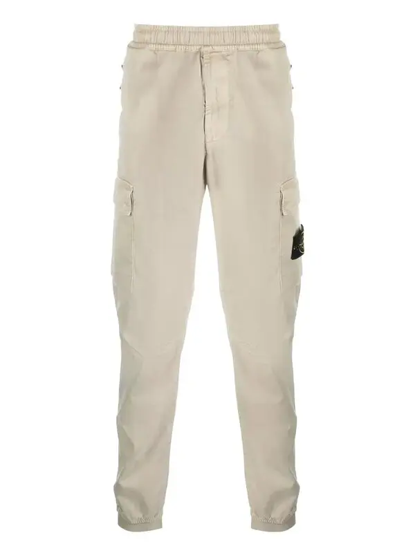 Stone Island Tapered-leg Cargo Trousers - Neutrals