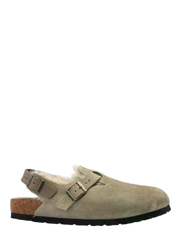 BIRKENSTOCK Tokyo Shearling-lined Suede Slippers - Neutrals