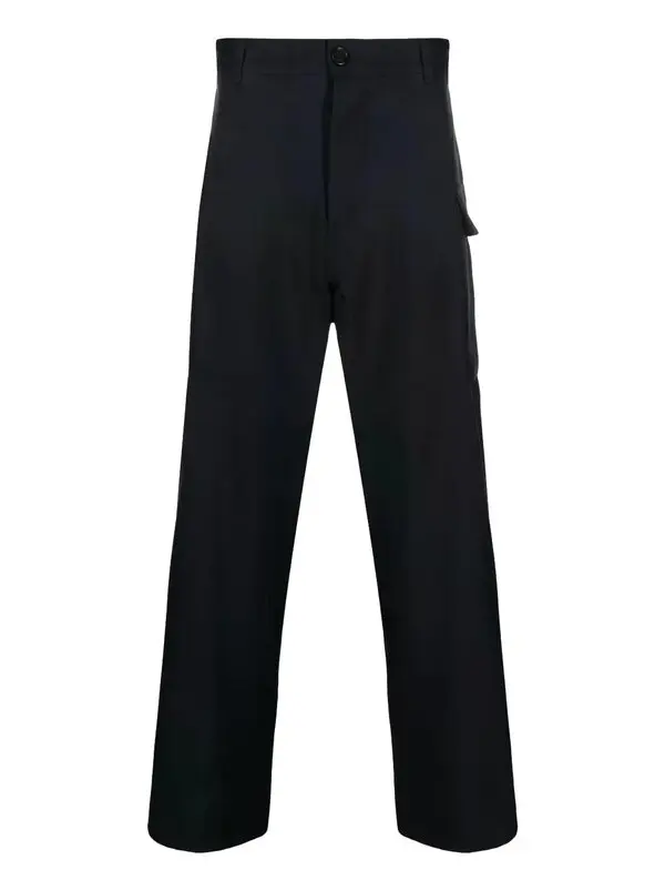 Marni Cargo-pocket Wool Trousers - Blue