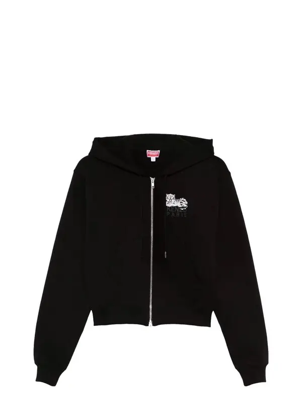 Kenzo Logo-print Hoodie - Black