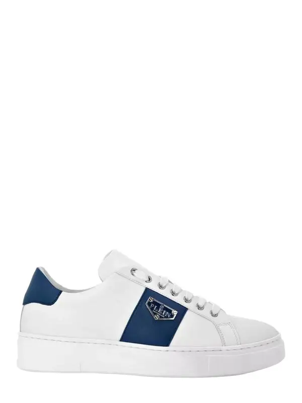 Philipp Plein Logo-plaque Leather Sneakers - White