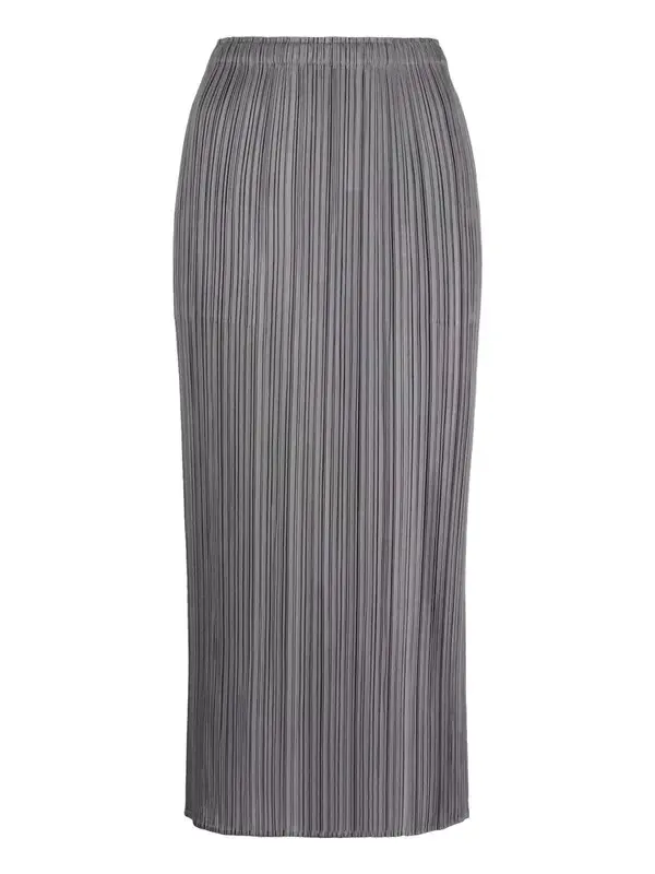 Issey Miyake Plissé High-waist Midi Skirt - Grey
