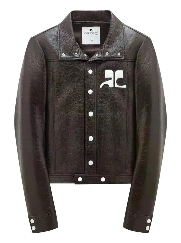 COURREGES Reedition Vinyl Jacket - Brown